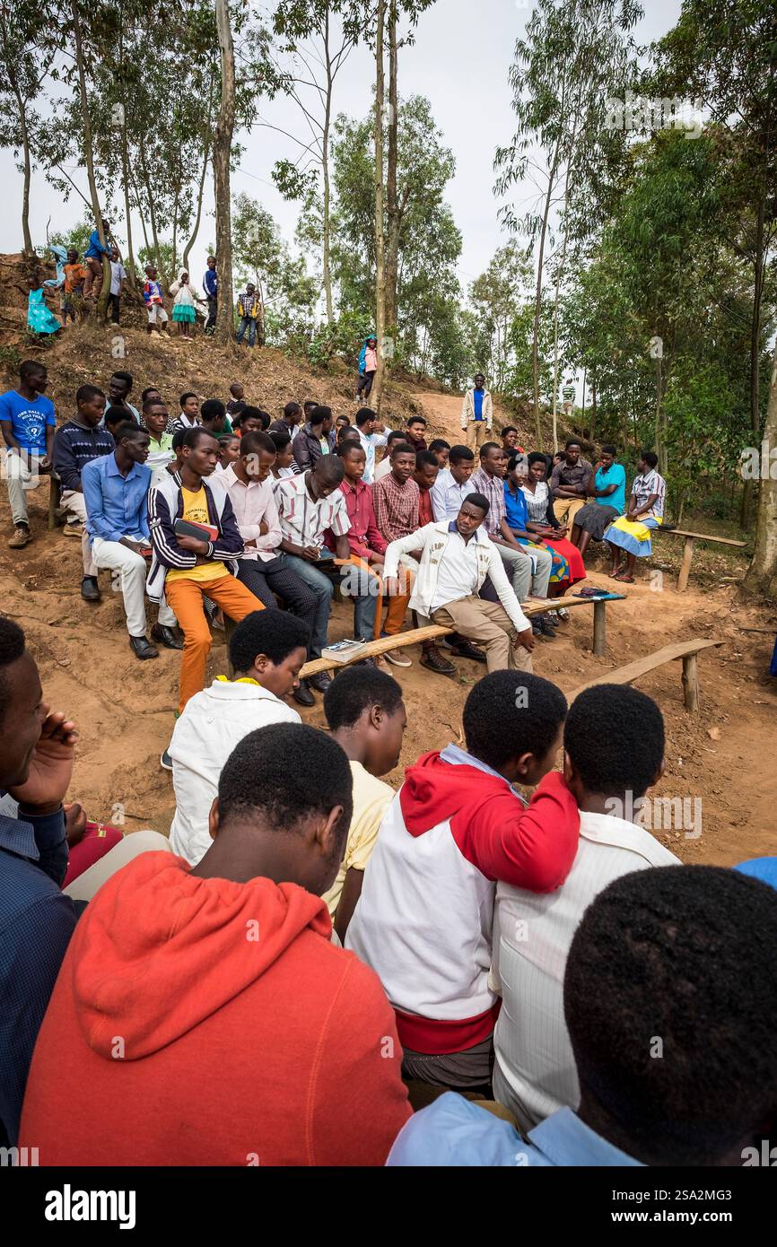 Rwanda. Burera Lake. Surrounding of Kidaho. Catholic Religion Ceremony ...