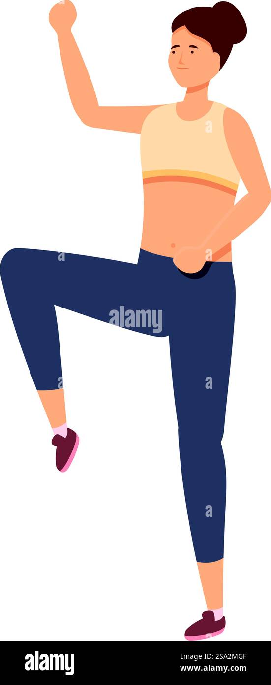 Cartoon zumba girl Cut Out Stock Images & Pictures - Alamy