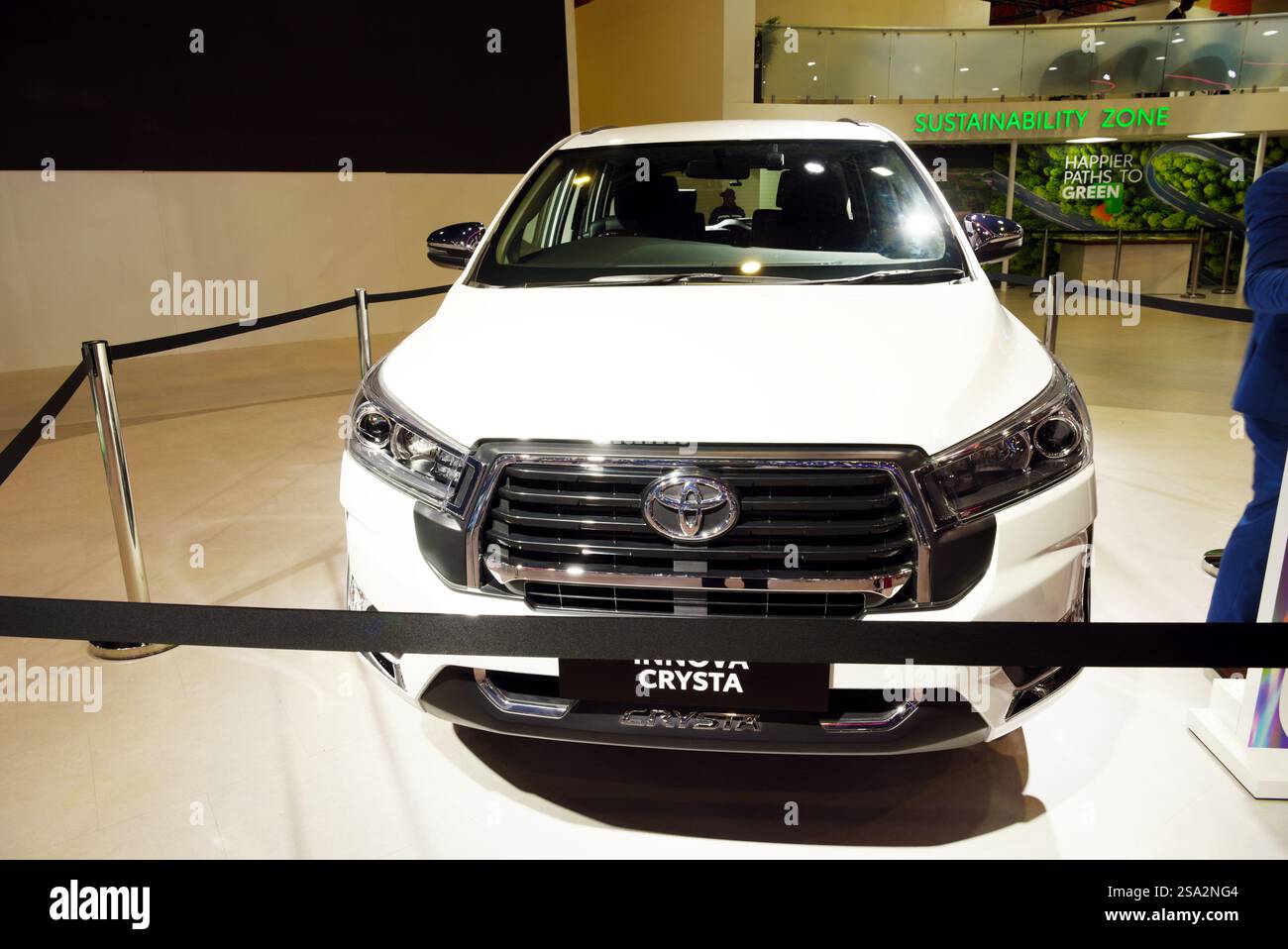 NEW DELHI - JANUARY 20, 2025: Toyota Innova Crysta car is on display at ...