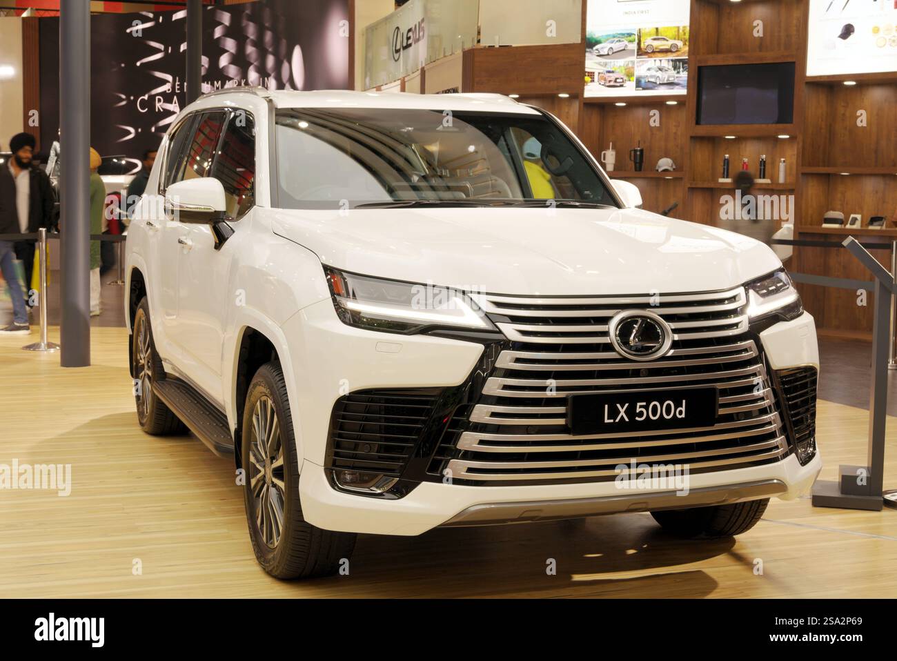 NEW DELHI - JANUARY 20, 2025: Lexus LX 500d Luxury SUV is on display at ...