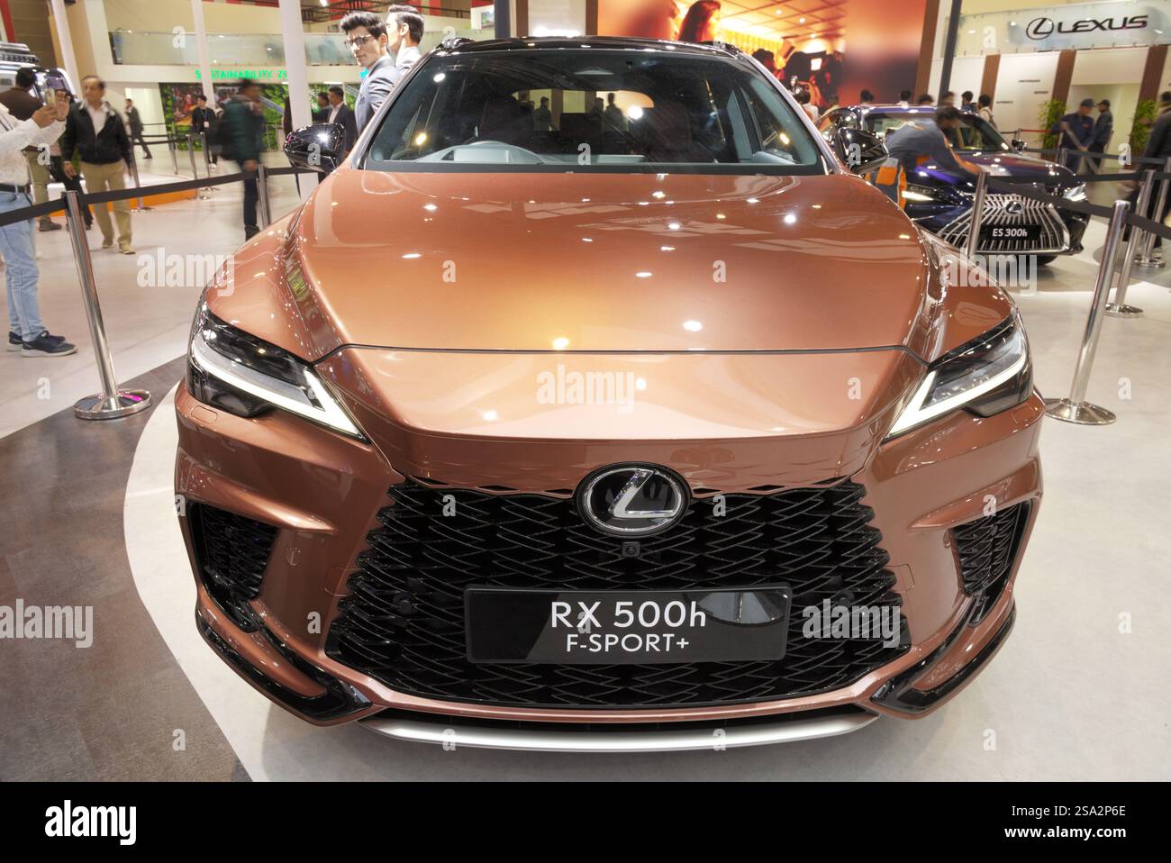 NEW DELHI - JANUARY 20, 2025: Lexus RX 500h F SPORT+ SUV is on display ...