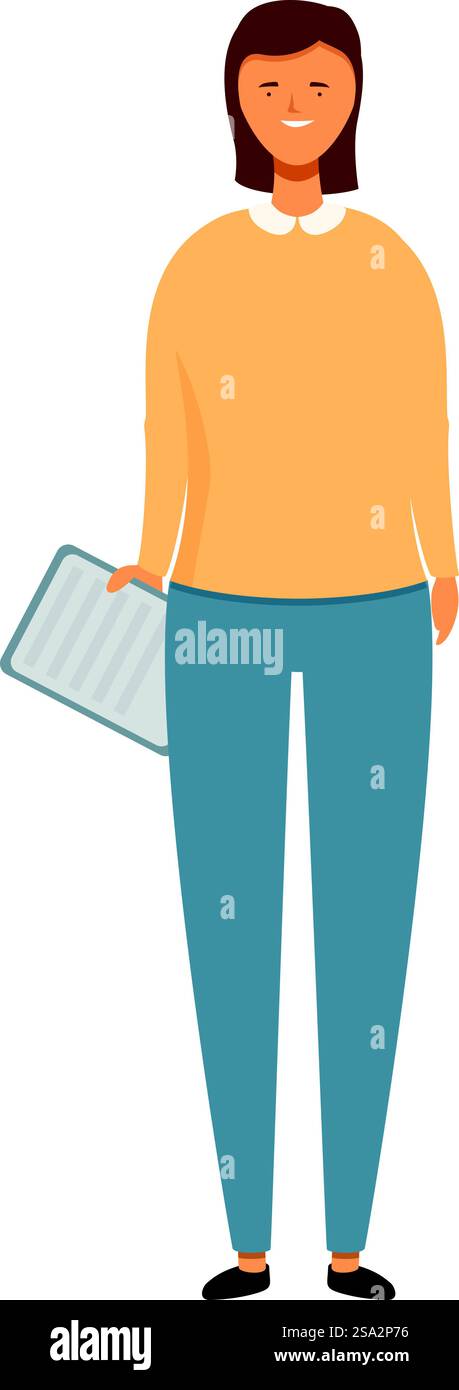 Female wedding planner icon cartoon vector. Event girl organizer ...