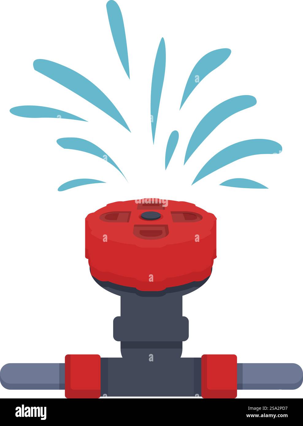 Water sprinkler icon cartoon vector. Irrigation system pivot. Hose ...