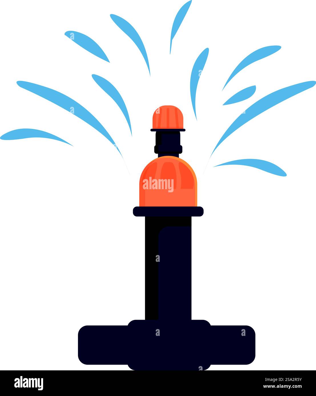 Water irrigation pipe icon cartoon vector. Pipe watering. Smart spray ...