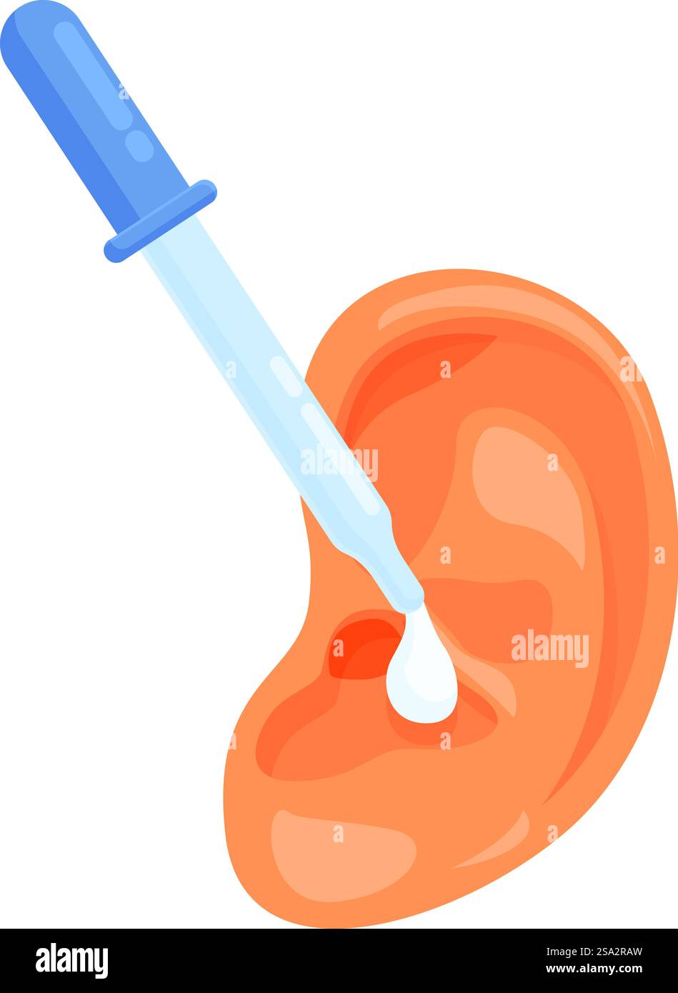 Ear drops pipette icon cartoon vector. Cleaning liquid. Sick infection ...