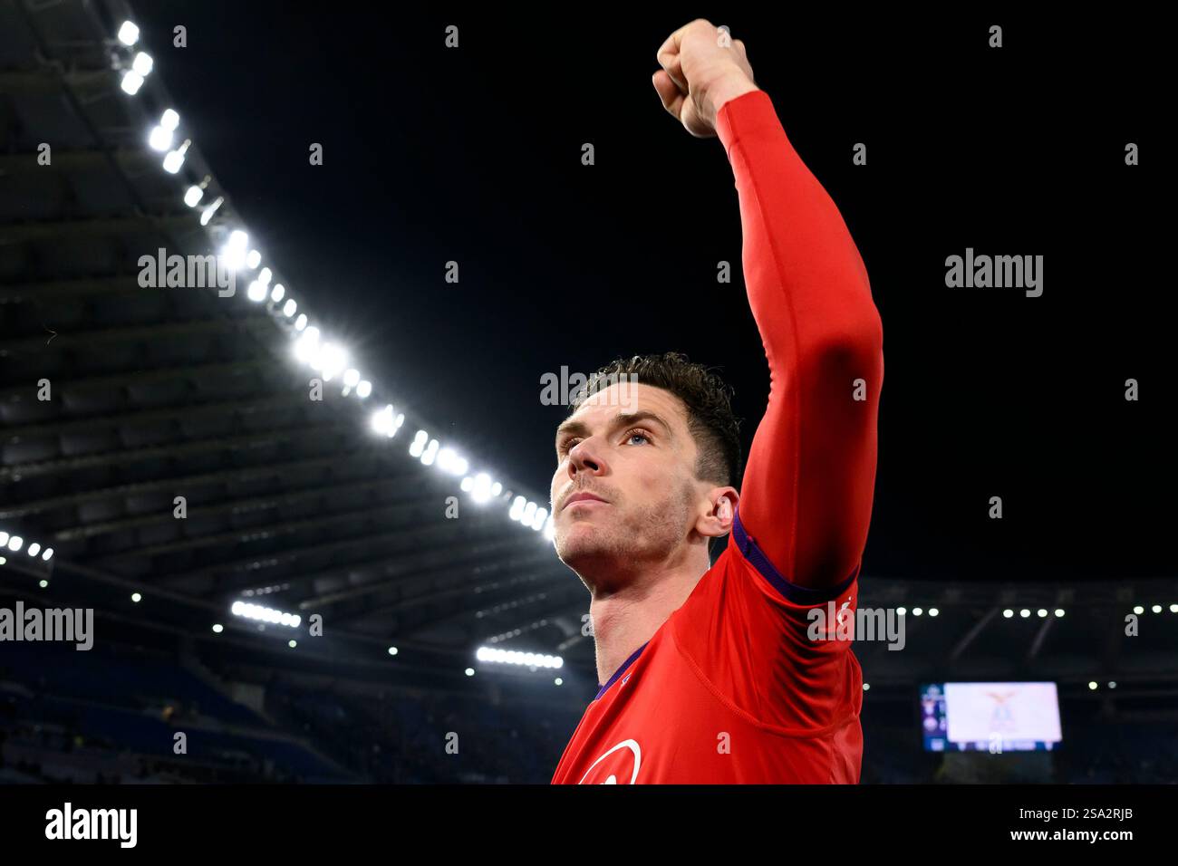 Robin Gosens of ACF Fiorentina celebrates at the end of the Serie A ...