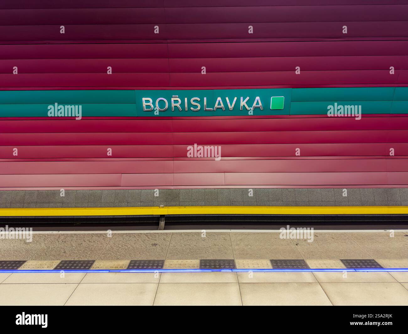 Prague, Czech republic - November 28, 2022. Design of metro station ...