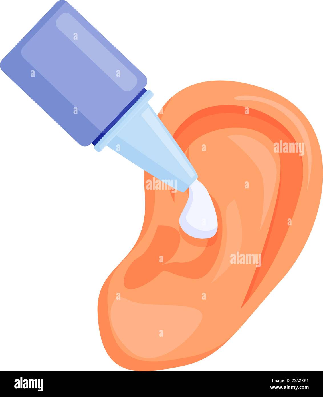 Use ear drops for infection icon cartoon vector. Cure liquid. Health ...