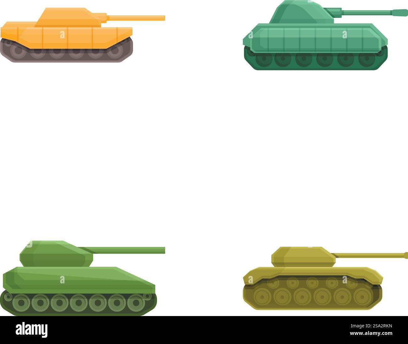 Battle tank icons set Cut Out Stock Images & Pictures - Alamy