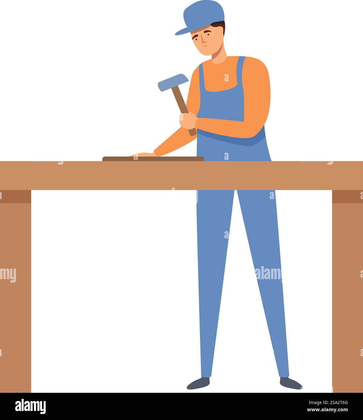Carpenter repair furniture icon cartoon vector. Domestic interior ...