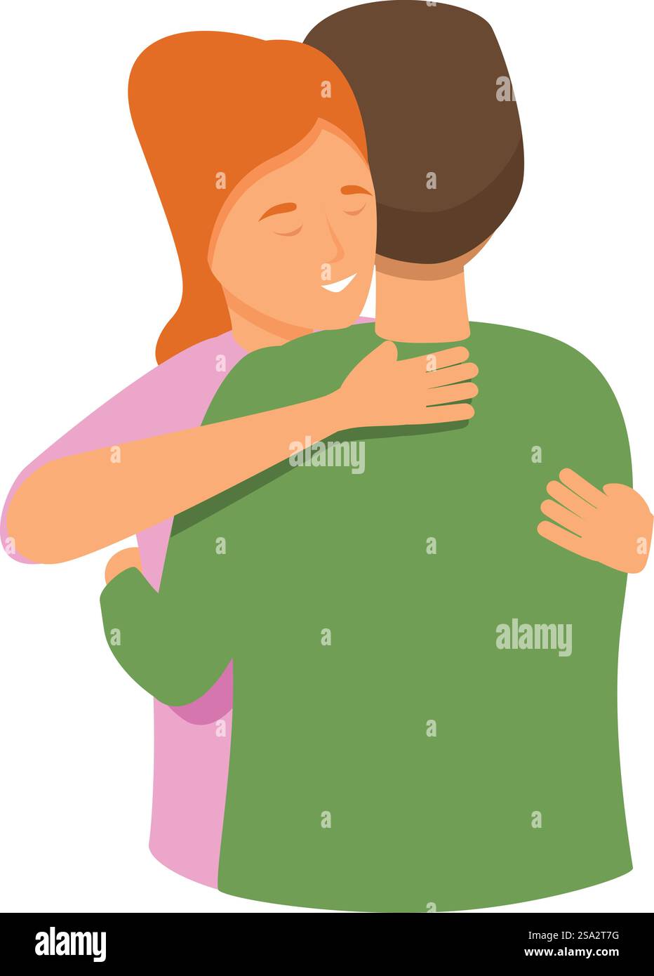 Embrace couple emotion icon cartoon vector. Support care. Mature ...