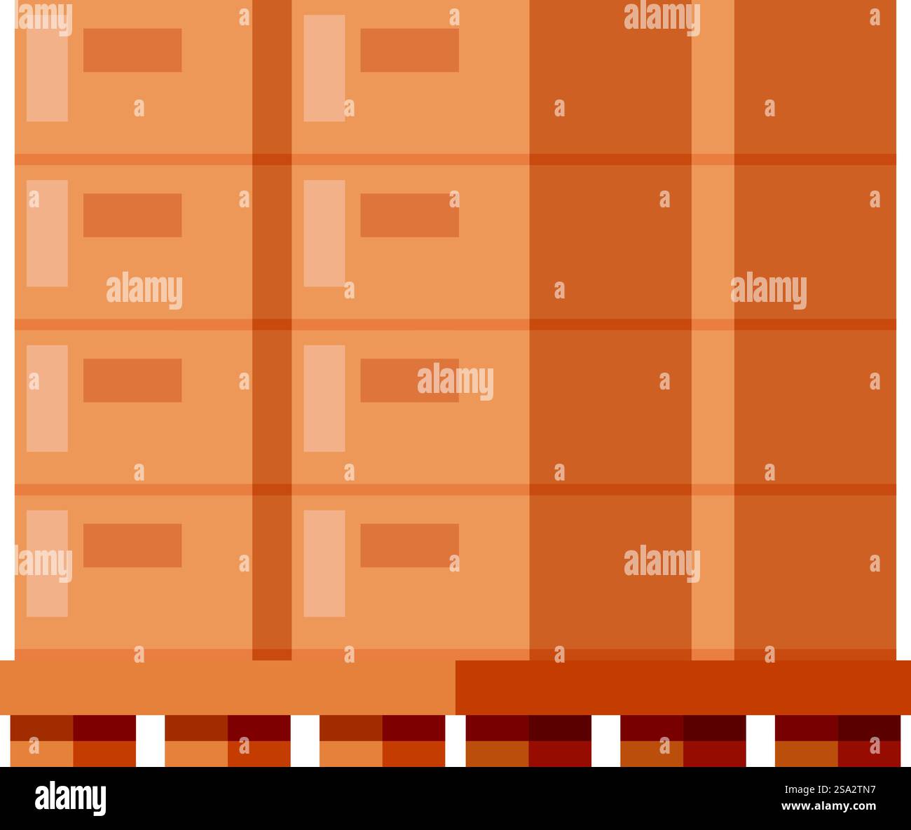 Full pallet boxes icon cartoon vector. Retail shop. Interior inventory ...