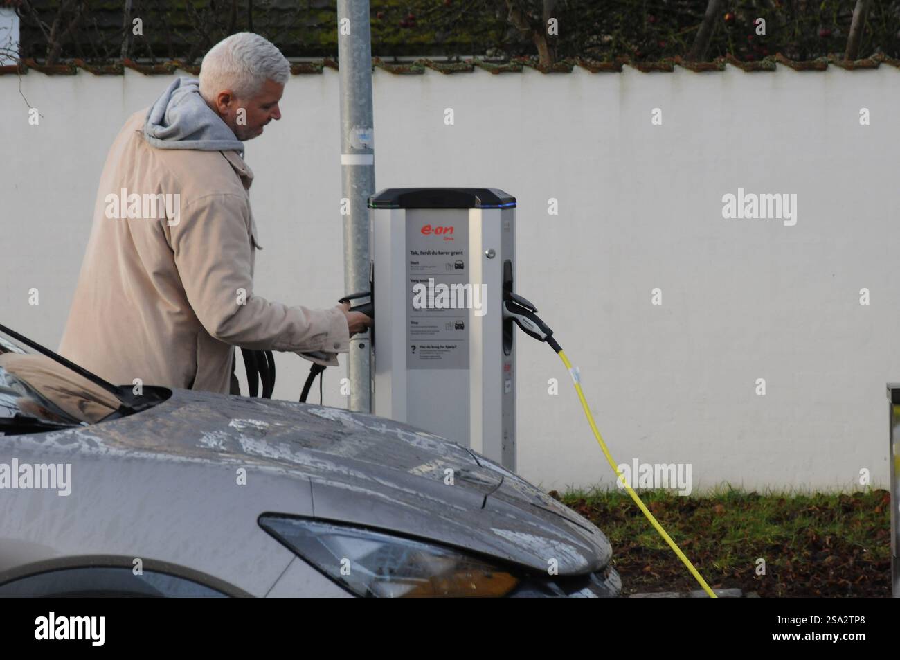 Copenhagen/ Denmark/28 january 2025/Electric charging point and ...