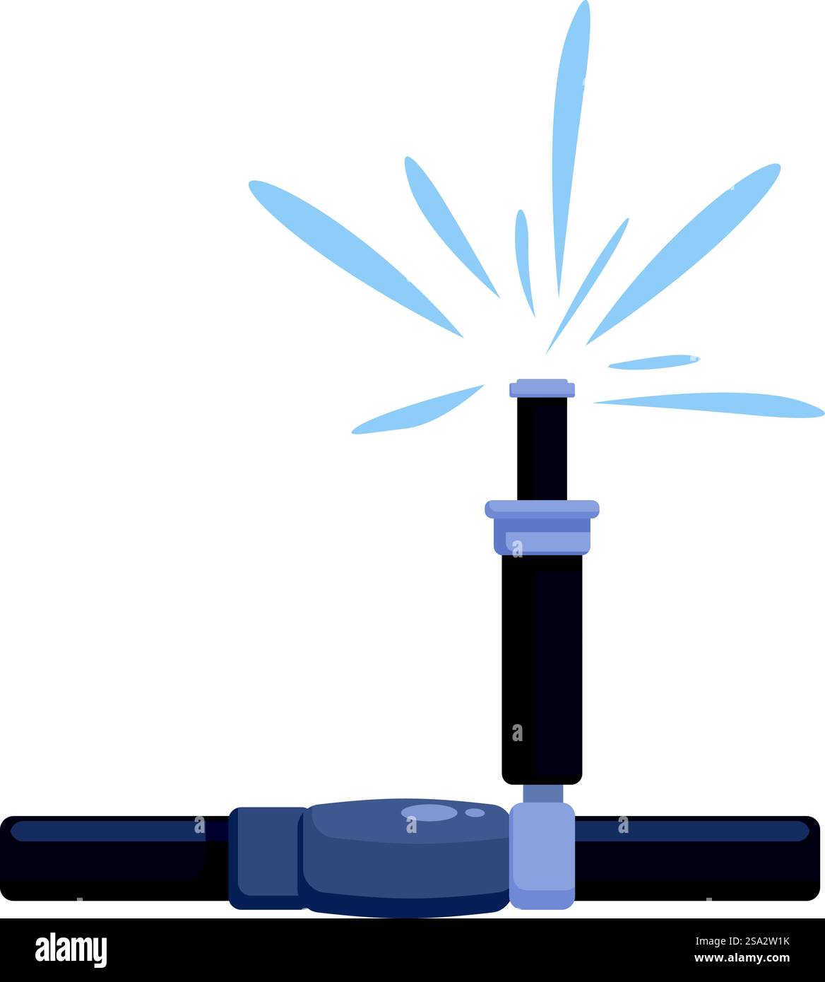 Control watering icon cartoon vector. Yard sprinkling. Outdoor ...