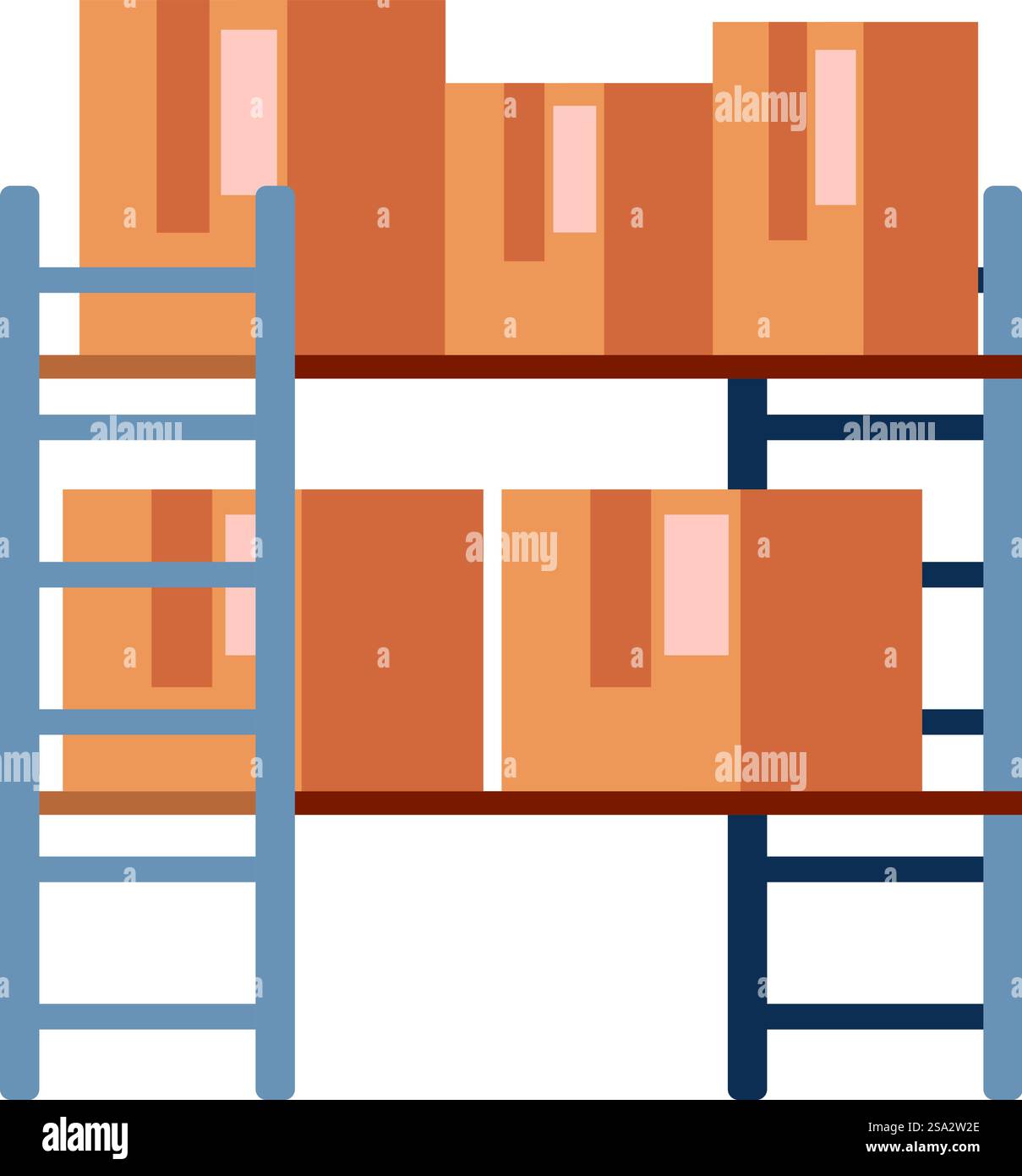 Wholesale store rack icon cartoon vector. Stock delivery. Box pack ...