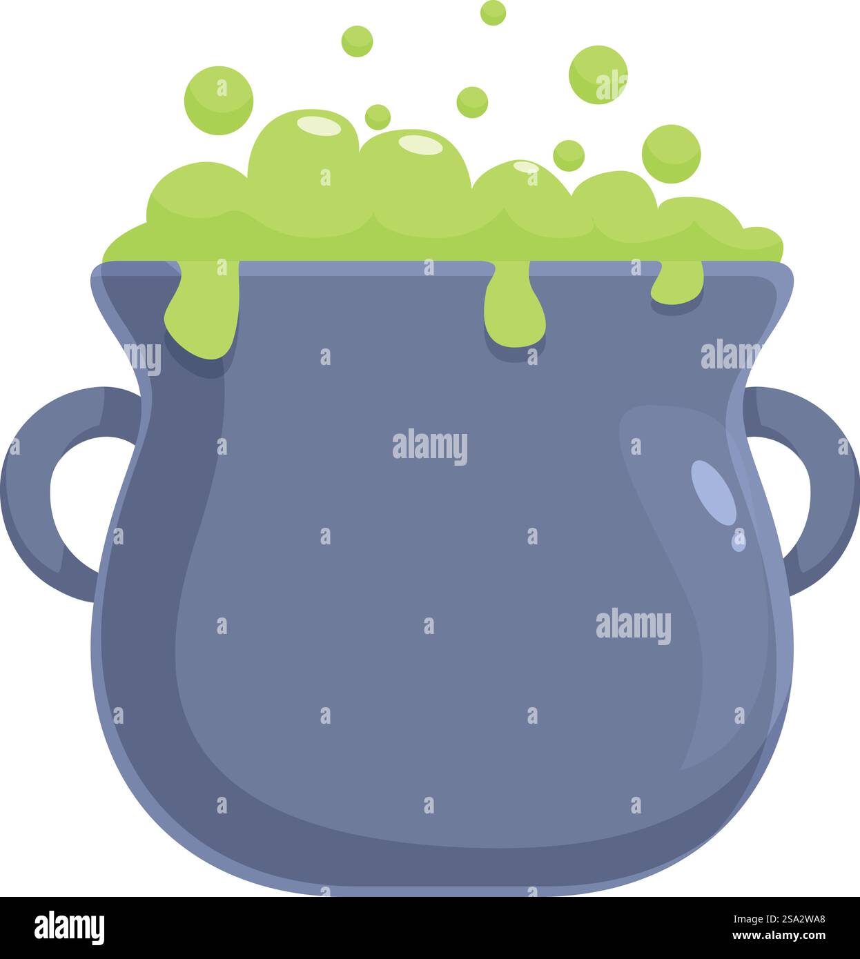 Green potion cauldron icon cartoon vector. Composition potion wizard ...