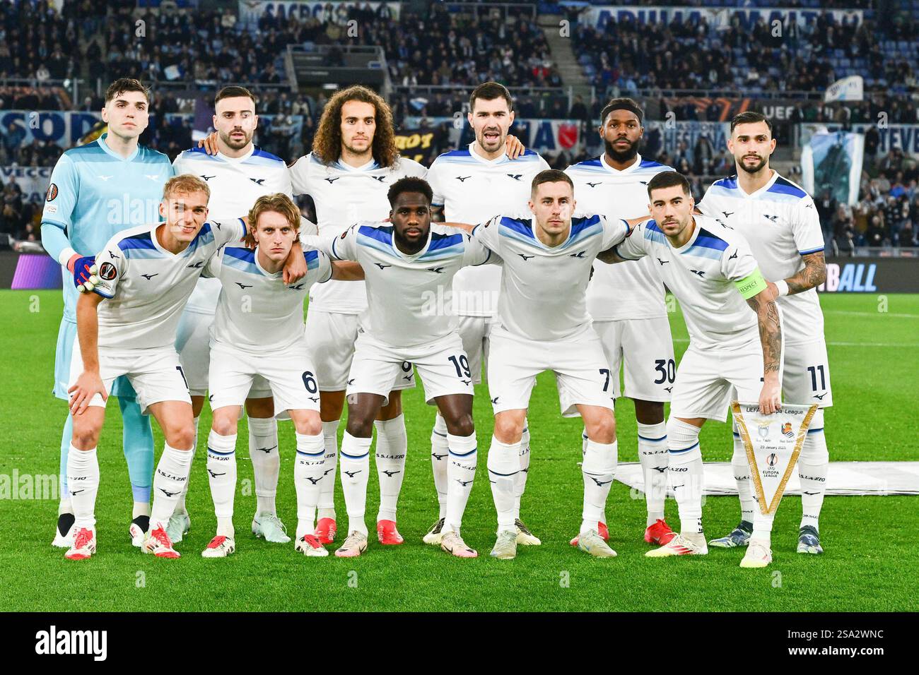 Rome, Italy. 23rd Jan, 2025. S.S. Lazio players pose for a team photo ...