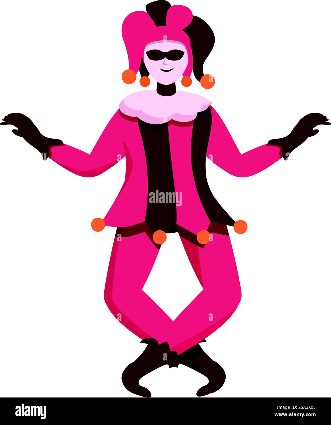 Joker with crossed legs icon cartoon vector. Human costume. Party ...