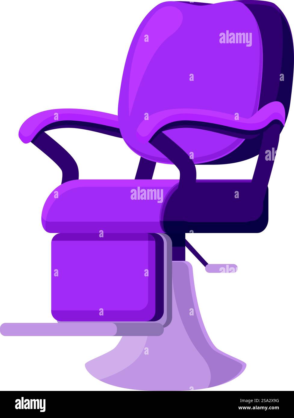 Violet barber chair icon cartoon vector. Salon haircut. Service beauty ...