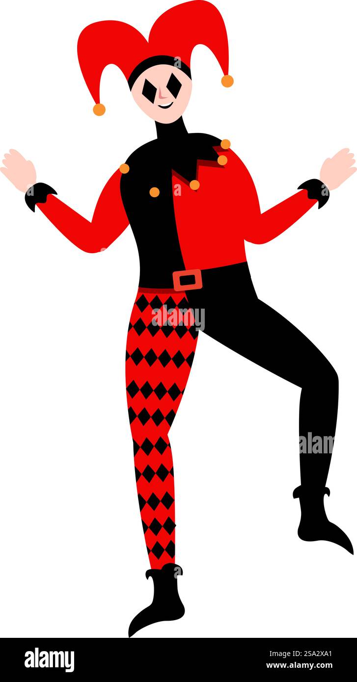 Show trick joker icon cartoon vector. Performer comic. Joke troll. Show ...