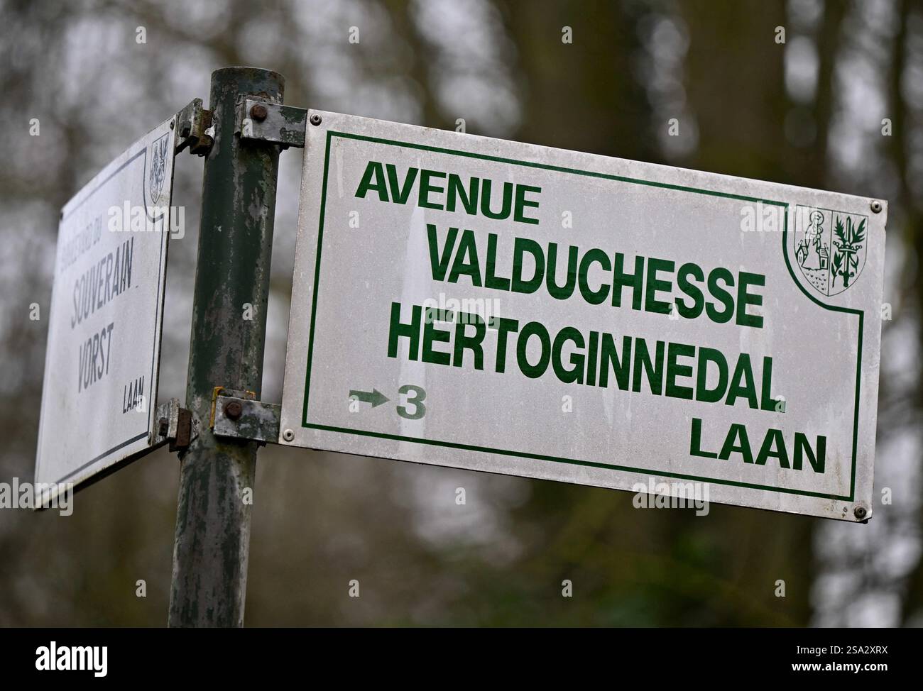 Illustration picture shows a sign for Val Duchesse - Hertoginnedal ...