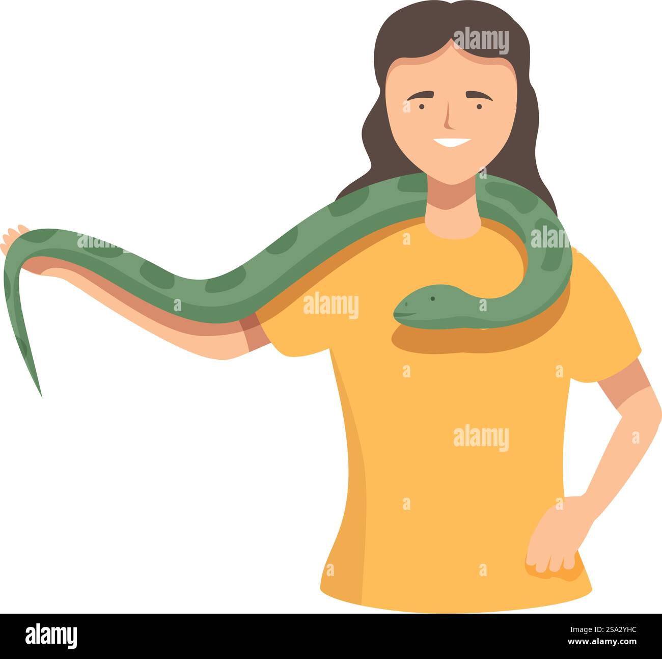Woman snake draped around Stock Vector Images - Alamy