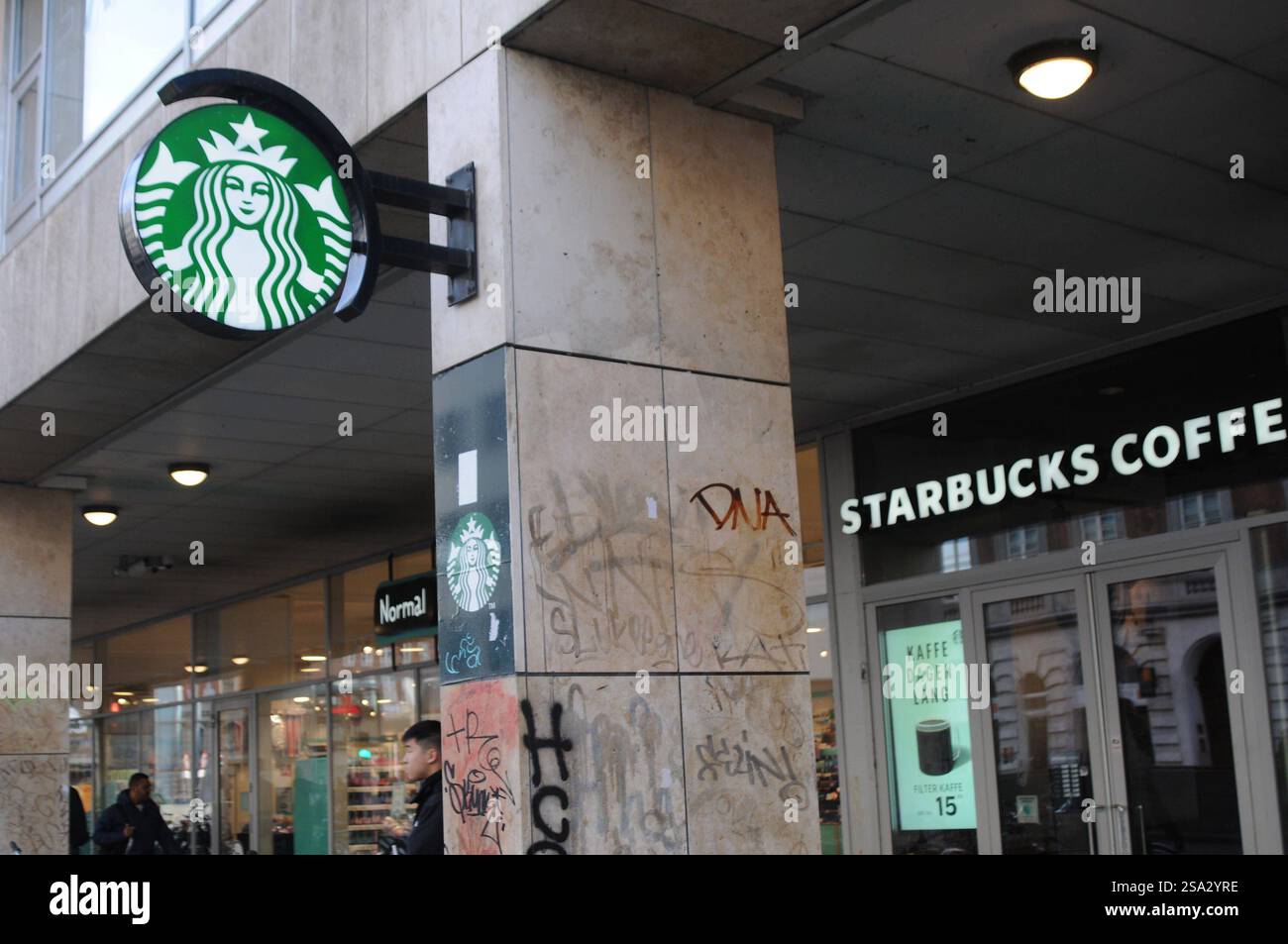 Copenhagen/Denmark /28 JANUARY 2025/ Seattle chain star bucks coffee ...