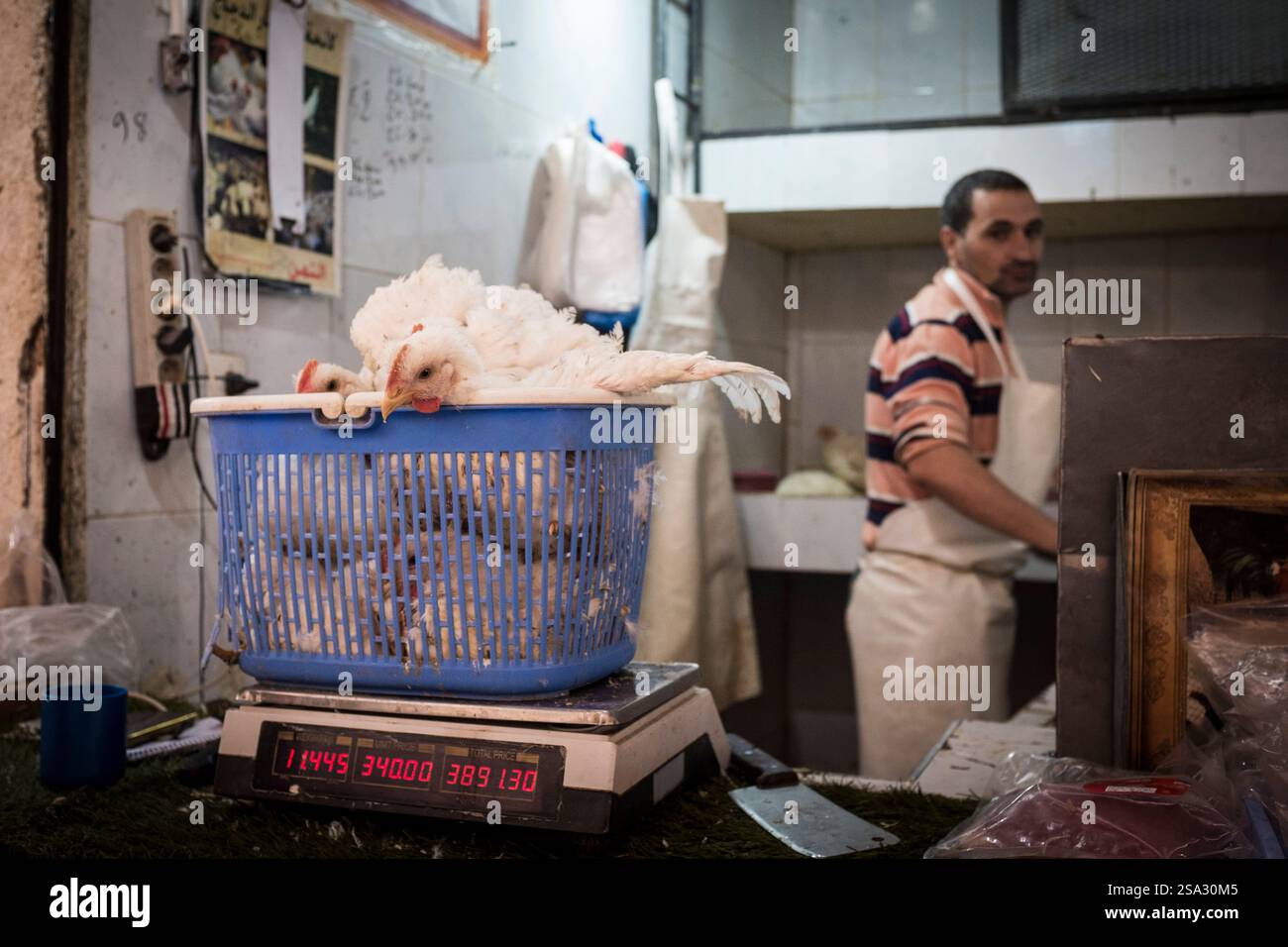 Morocco. Fes. Butcher Stock Photo - Alamy