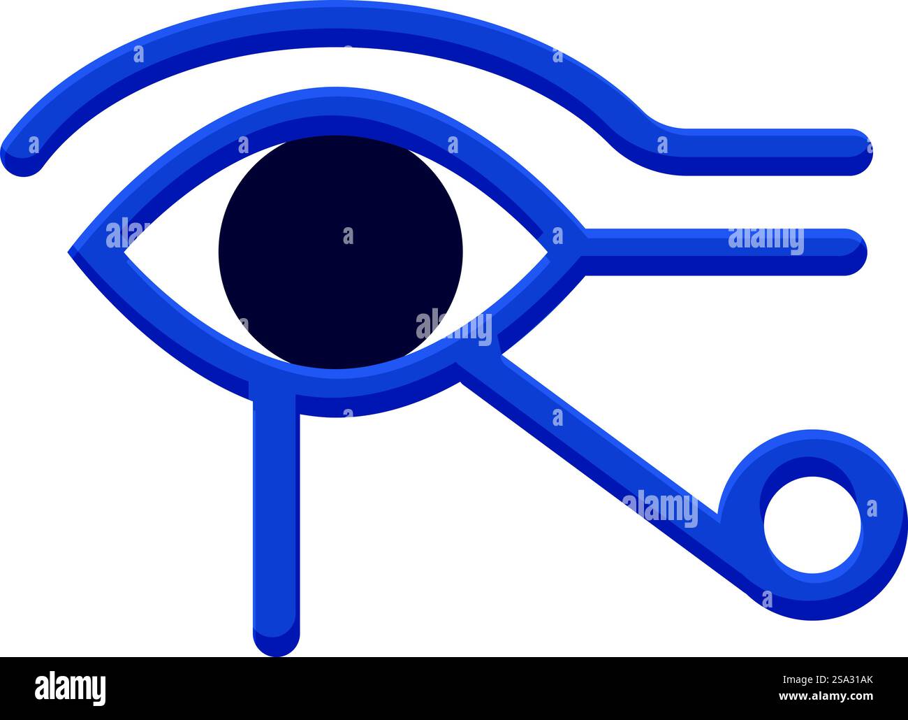 Stylized blue digital eye icon, representing cybersecurity and ...