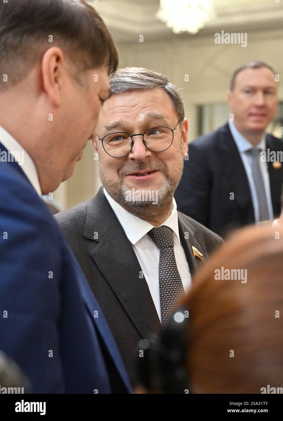 Moscow, Russia. 28th Jan, 2025. Deputy Chairman of the Russian Federation Council Konstantin ...