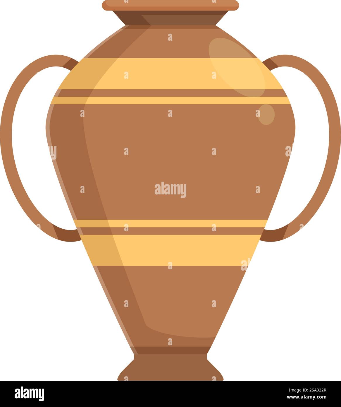 Vintage antique ceramic vase illustration in flat vector art design ...