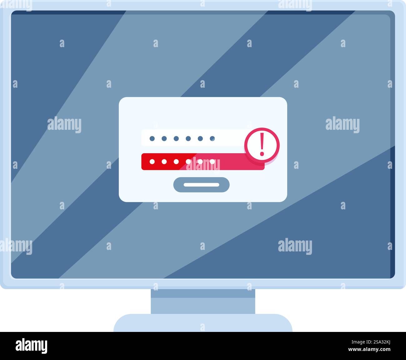 Wrong entry to computer icon cartoon vector. Safety message. System ...