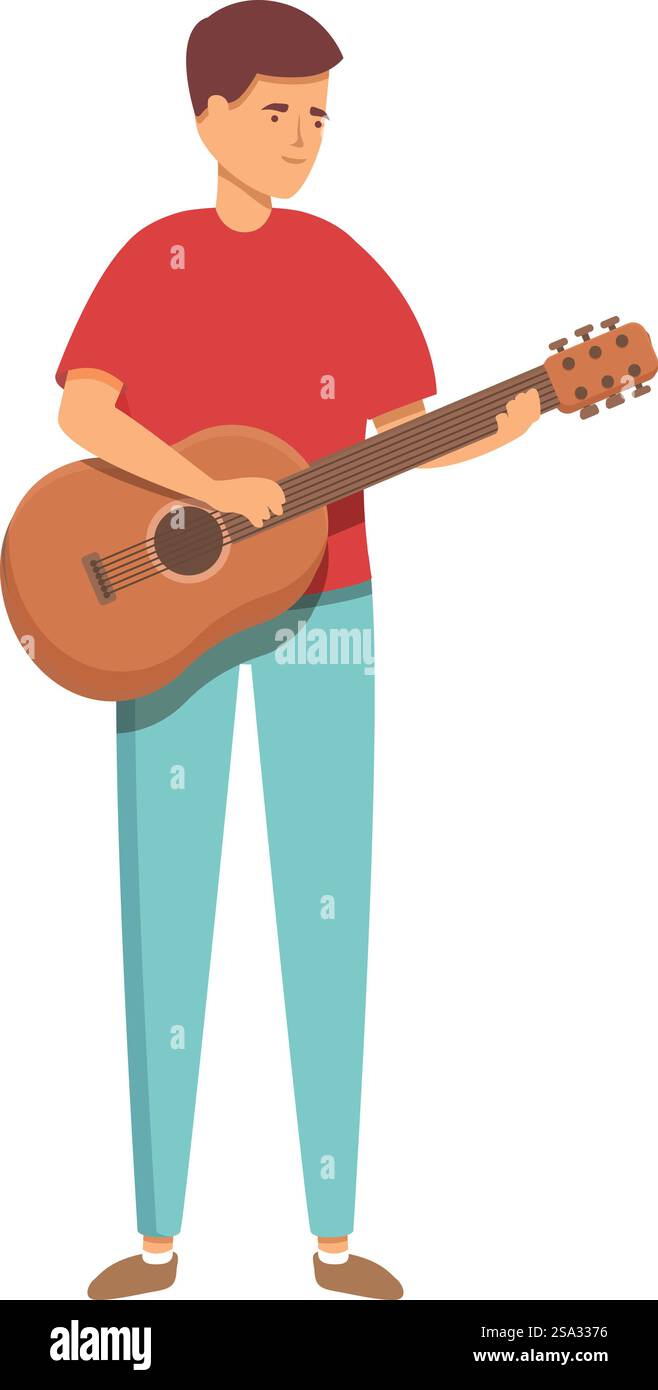 String guitar play icon cartoon vector. Audio string. Study education ...