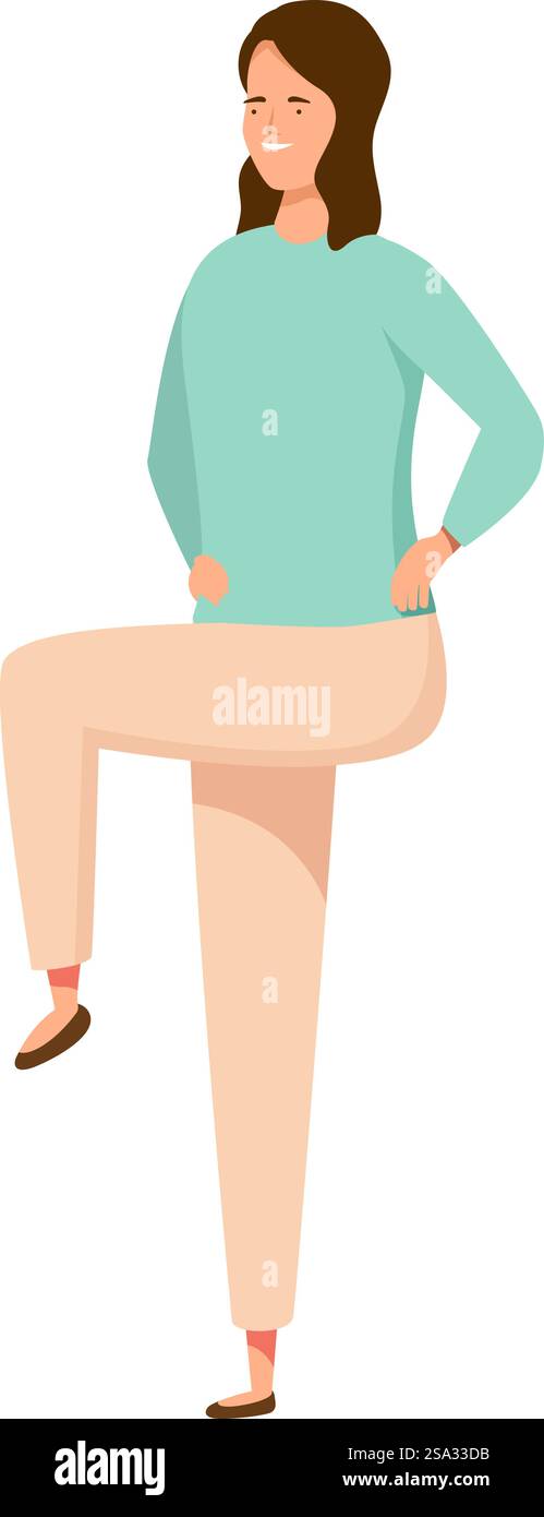 Positive female in casual Stock Vector Images - Alamy