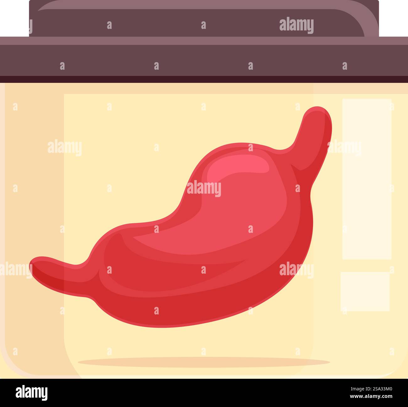 Colorful and bright cartoon stomach anatomy illustration in flat style ...