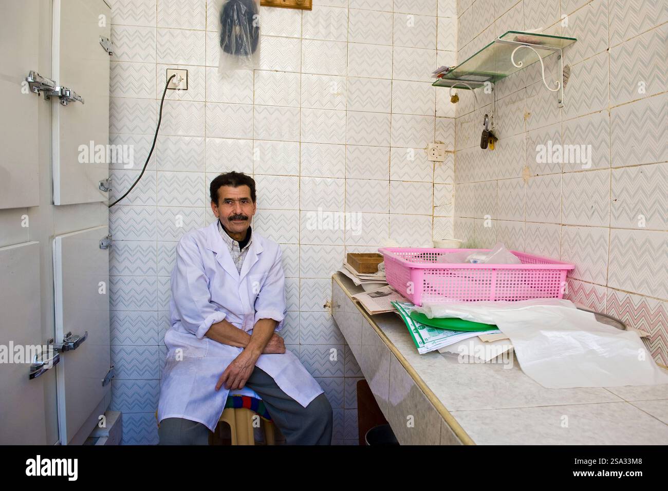 Morocco. Fes. Butcher Stock Photo - Alamy