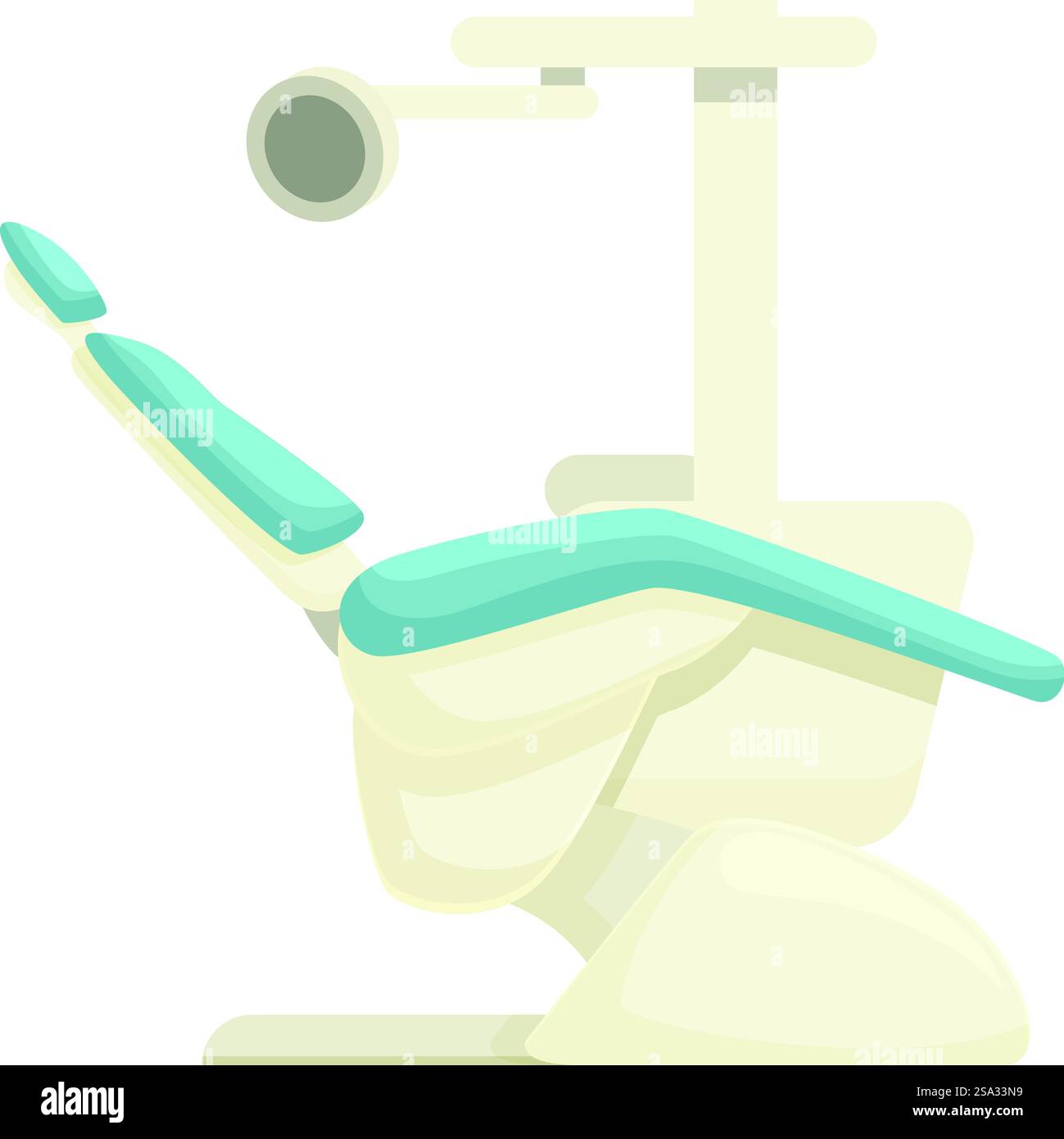 Modern dental chair vector illustration in a contemporary and ...