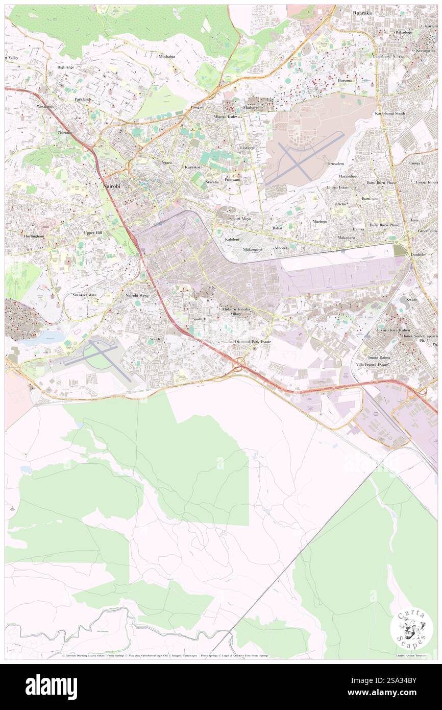 Plains View, KE, Kenya, Nairobi Area, S 1 19' 2'', N 36 50' 34'', map ...