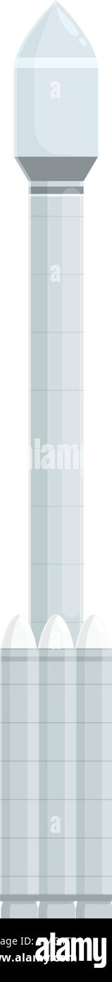 Vector illustration of a sleek, modern rocket ready for space ...