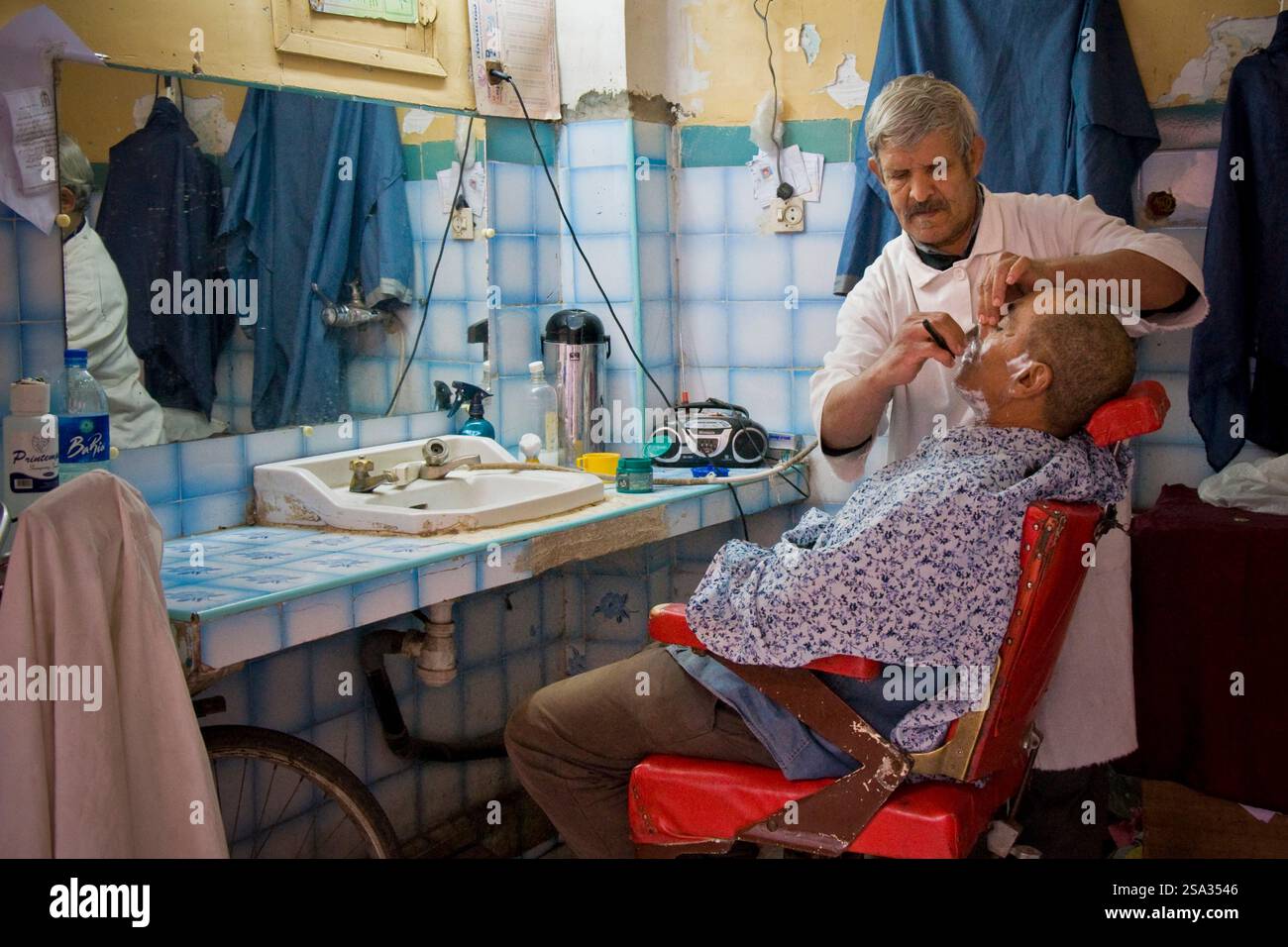 Morocco. Marrakech. Barber Stock Photo - Alamy