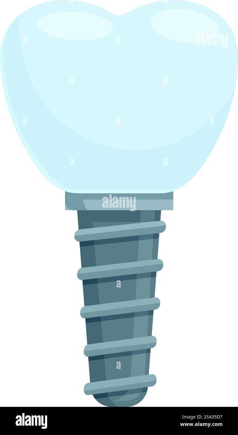 Detailed dental implant illustration for prosthetic tooth replacement ...