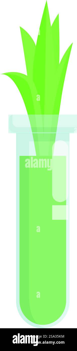 Vector graphic of a plant sprouting in a test tube, symbolizing ...