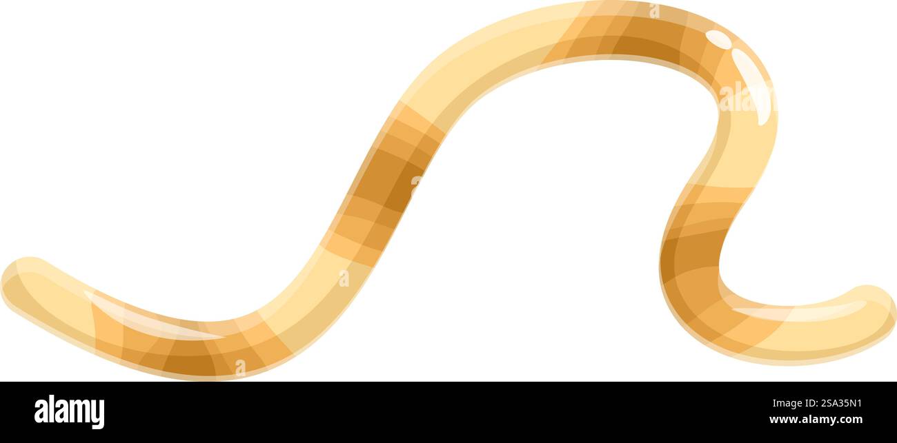 Cute cartoon earthworm illustration on white background, perfect for ...