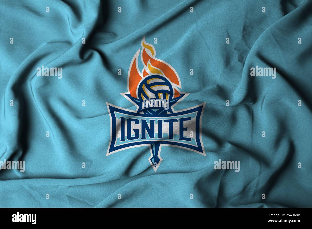 Pringsewu, Lampung; January 29, 2025; Fabric texture of the waving flag ...