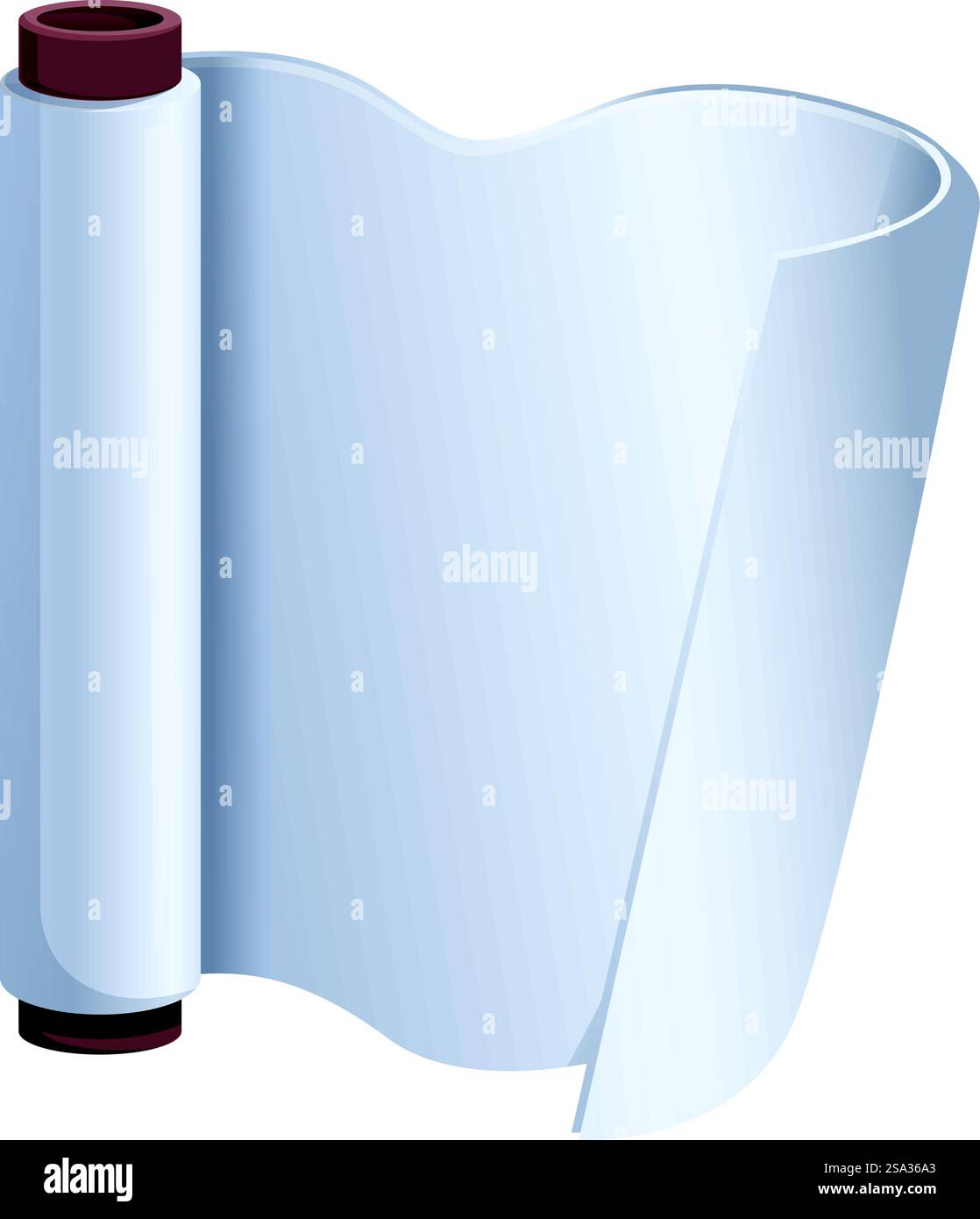 Illustration of an open blank scroll on white background, suitable for ...