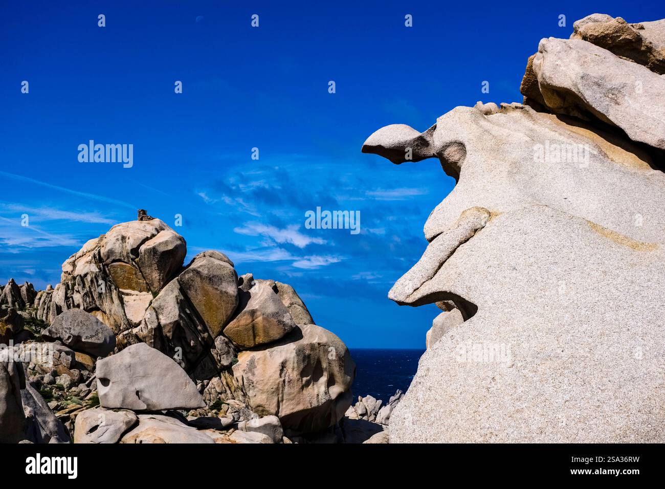 Bizarre granite rock formations on Capo Testa, the northernmost point ...