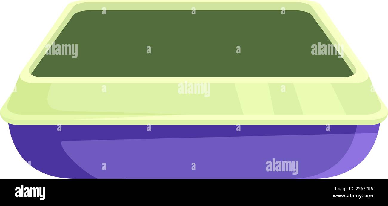 Vector illustration of a sealed plastic food container with a ...