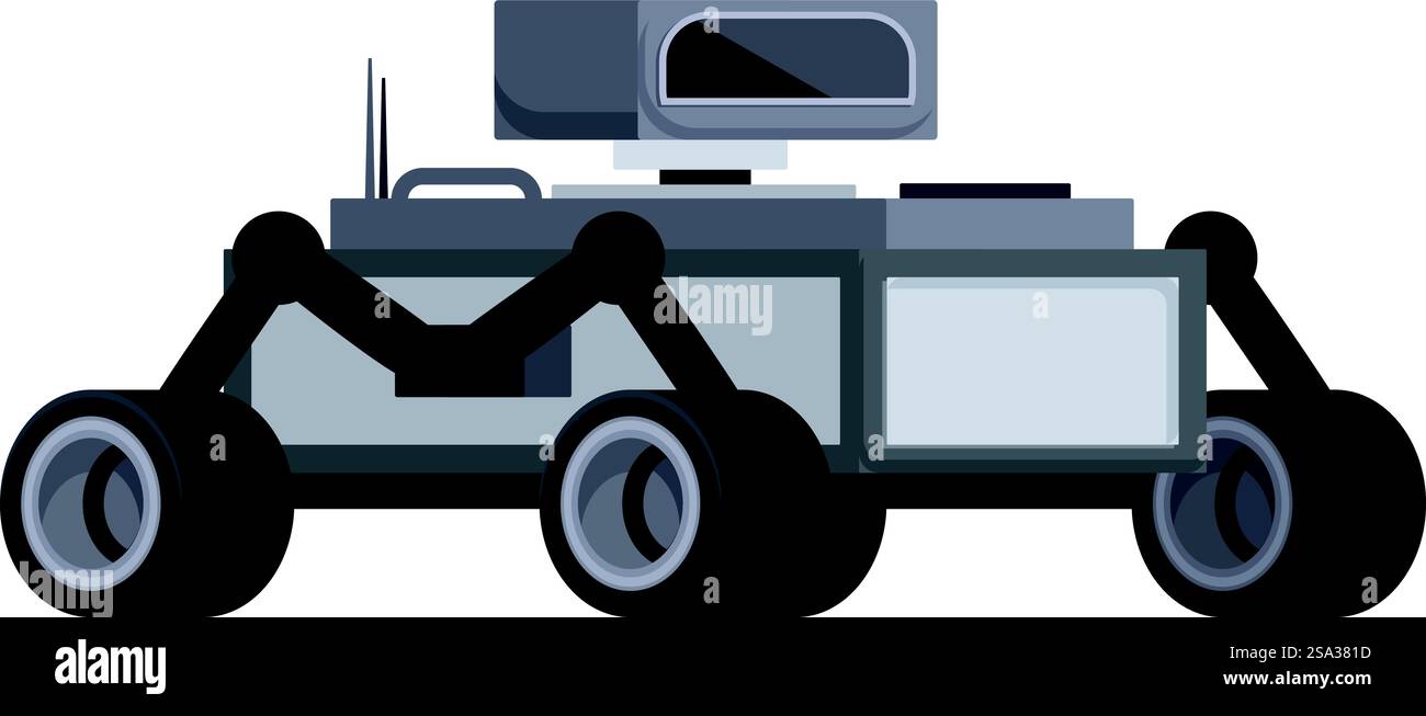Illustrated image of a stylized lunar rover used for moon exploration ...