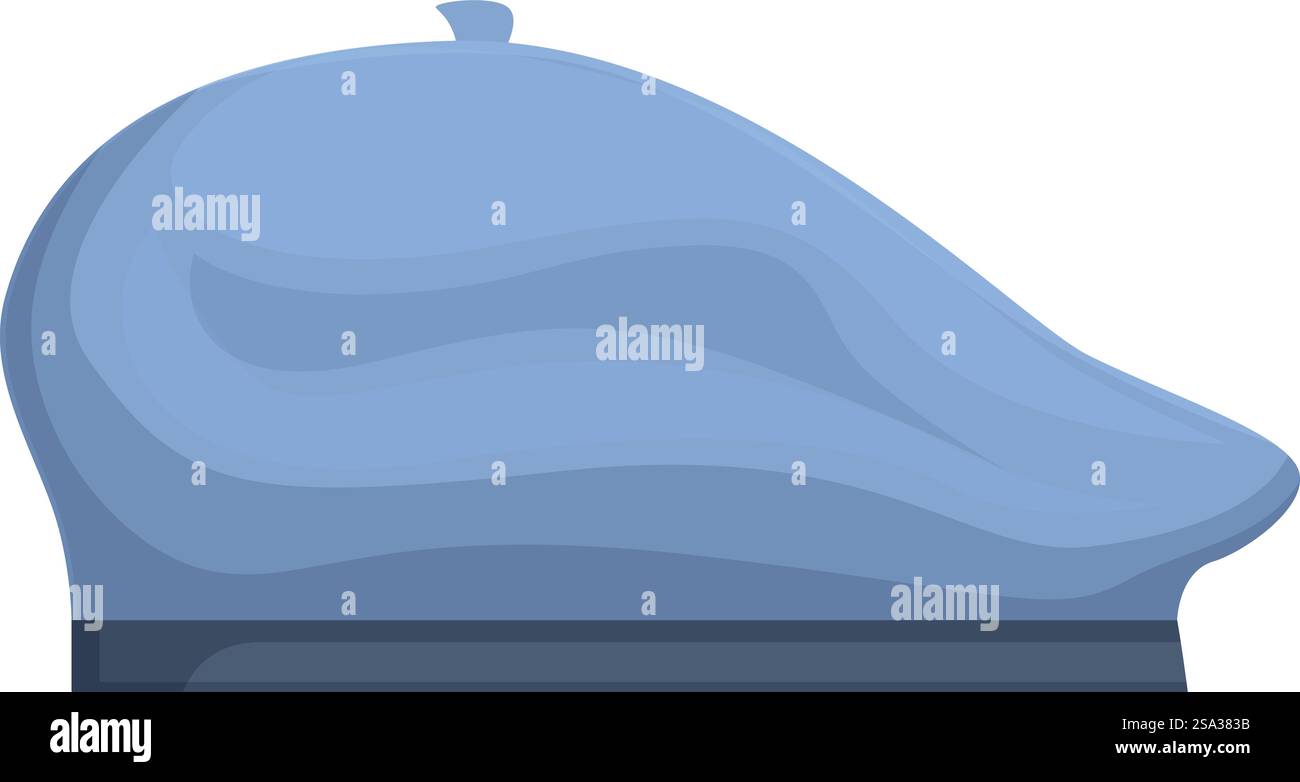 Vector illustration of a stylish blue beret, perfect for fashion and ...