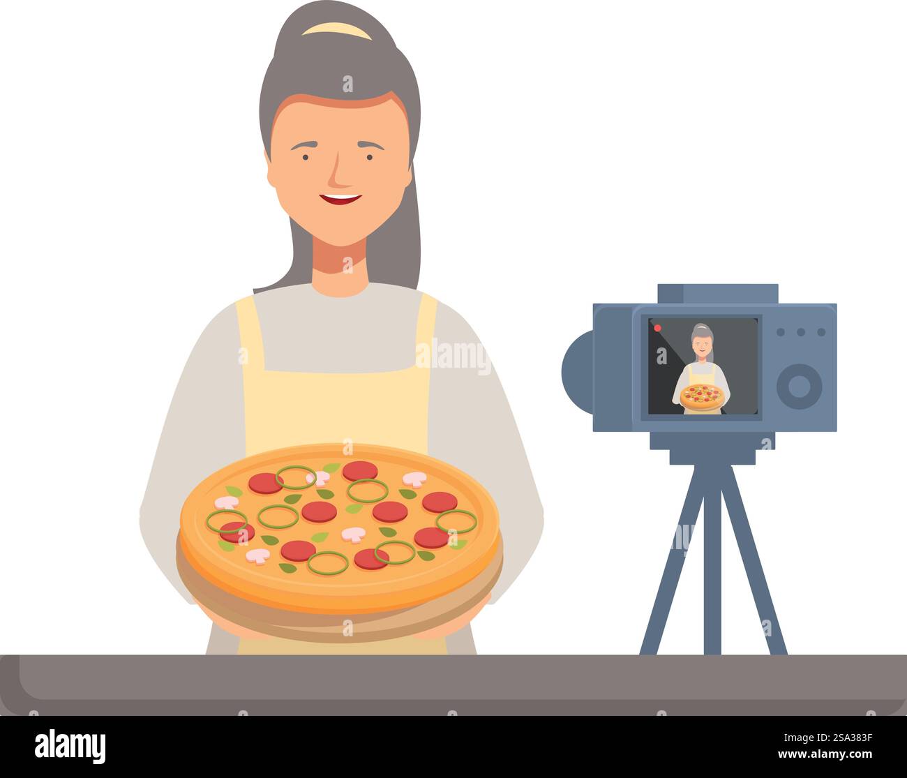 Pizza making tutorial Stock Vector Images - Alamy